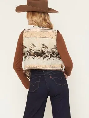 Fornia | Tops | Fornia Womens Border Print Whip Stitch Tapestry Vest ...